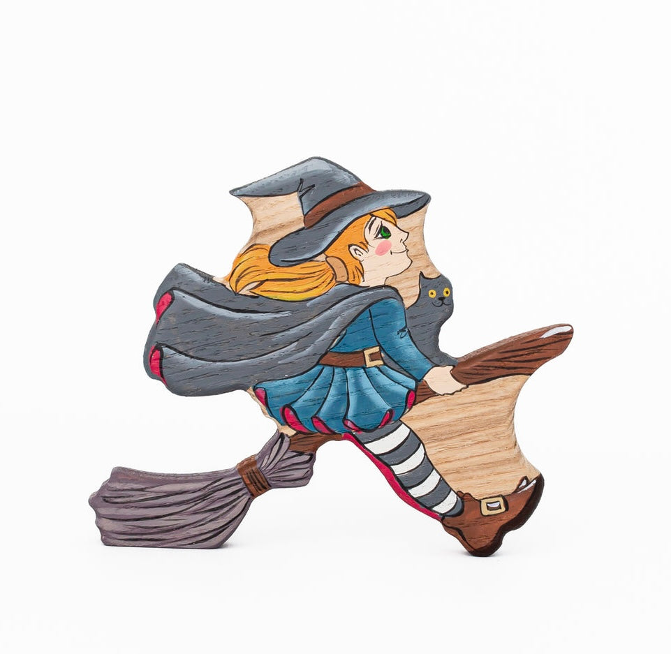Handmade Wooden Witch Figure | Sustainable Toys & Magical Play – The ...