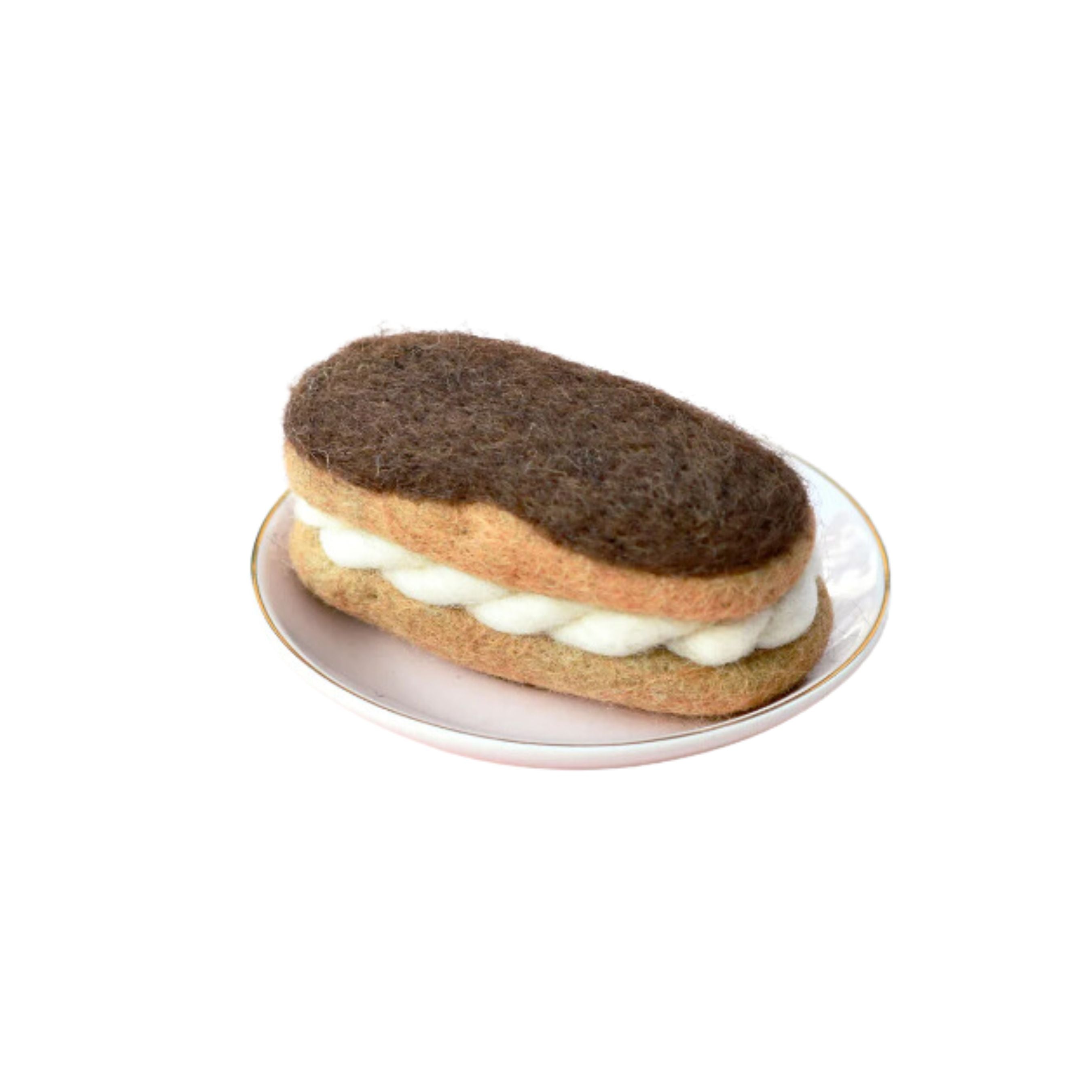 Felt Chocolate Eclair - Tara Treasures Play Food – The Playful Peacock