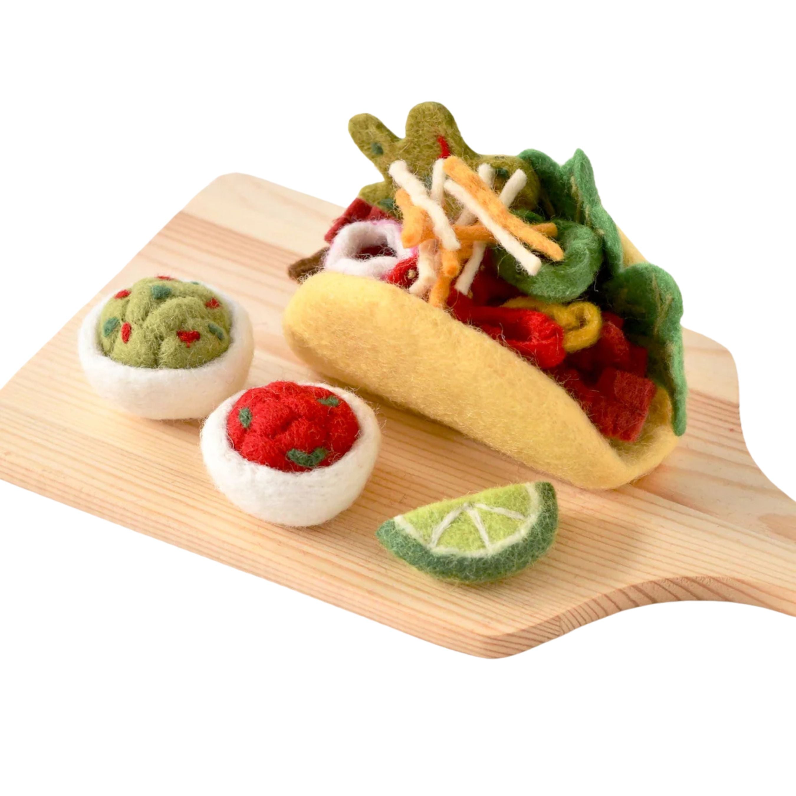 Tara Treasures Felt Taco Play Food Set | The Playful Peacock