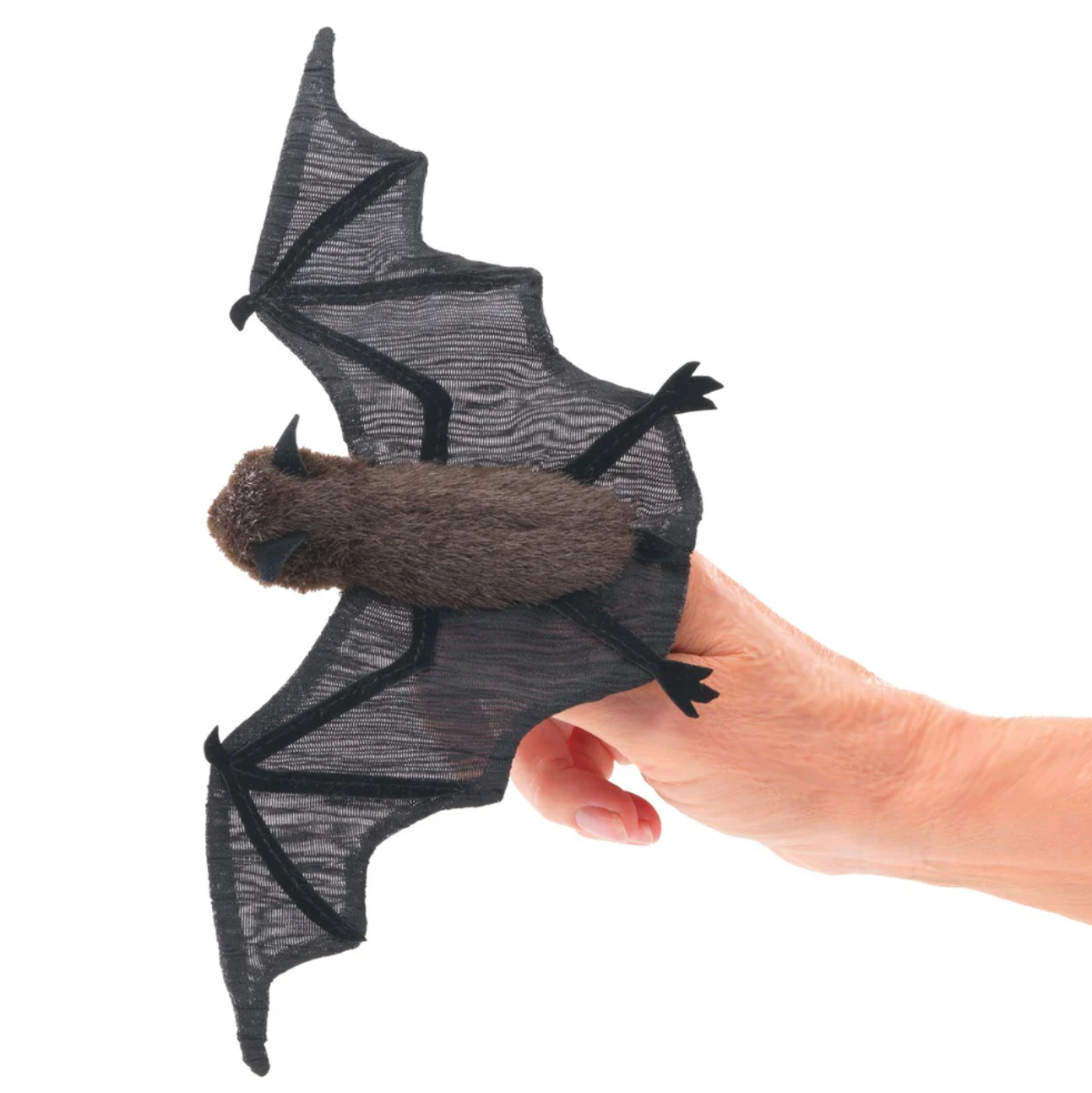 Folkmanis Mini Bat Finger Puppet | The Playful Peacock