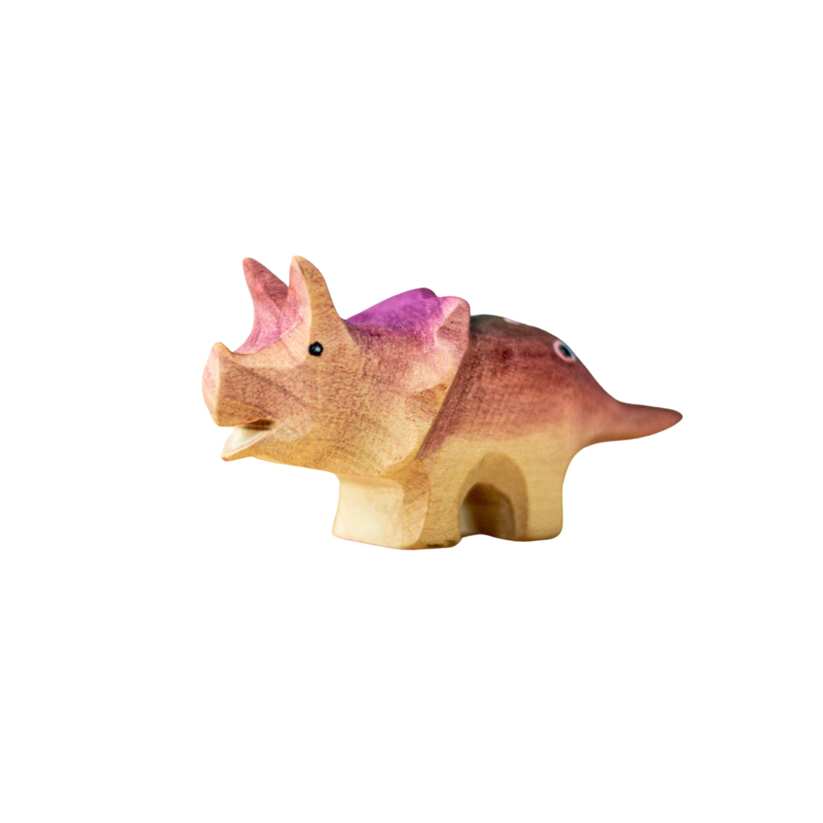 Bumbu Wooden Baby Triceratops Dino Toy I The Playful Peacock