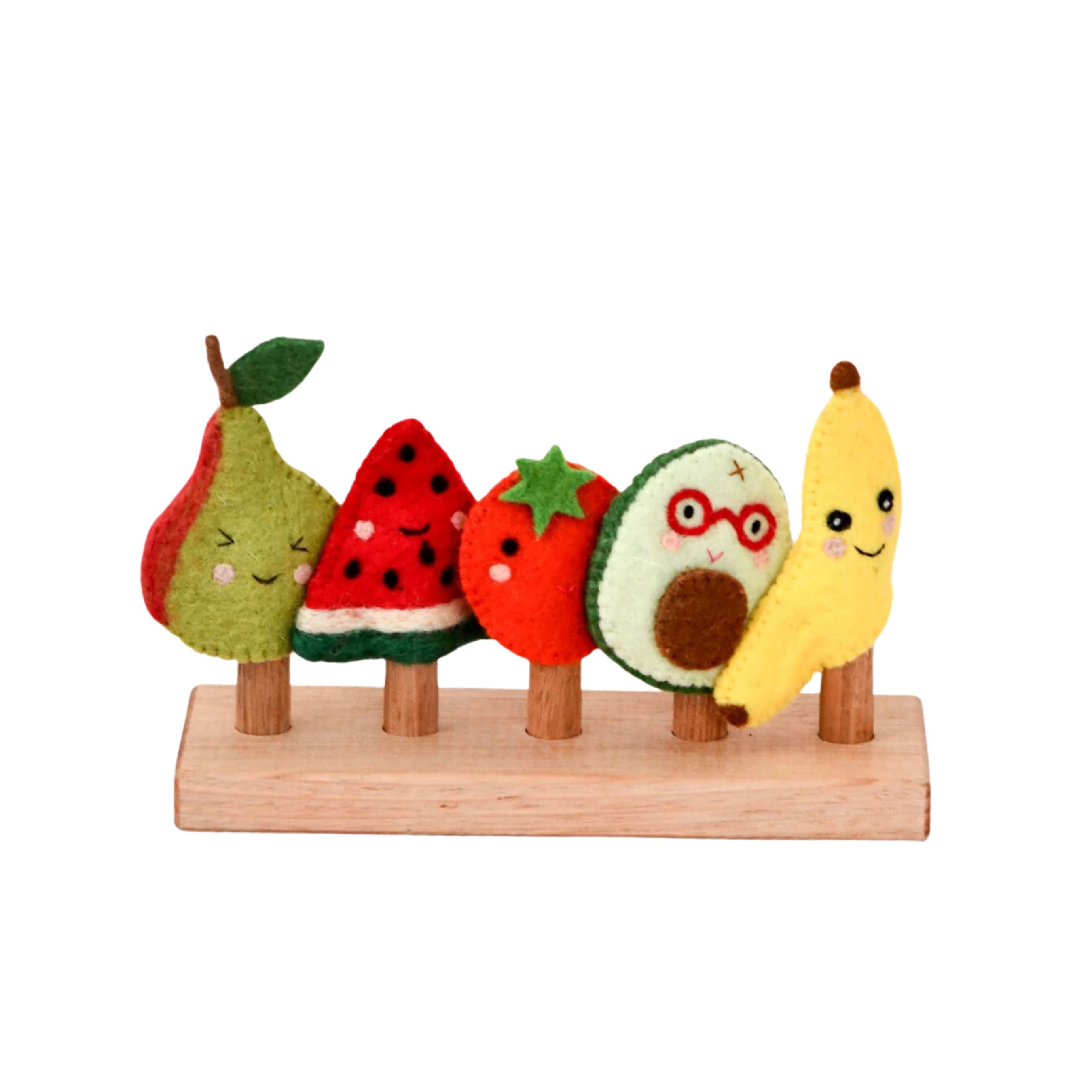 Felt Fruits Finger Puppets | Tara Treasures – The Playful Peacock