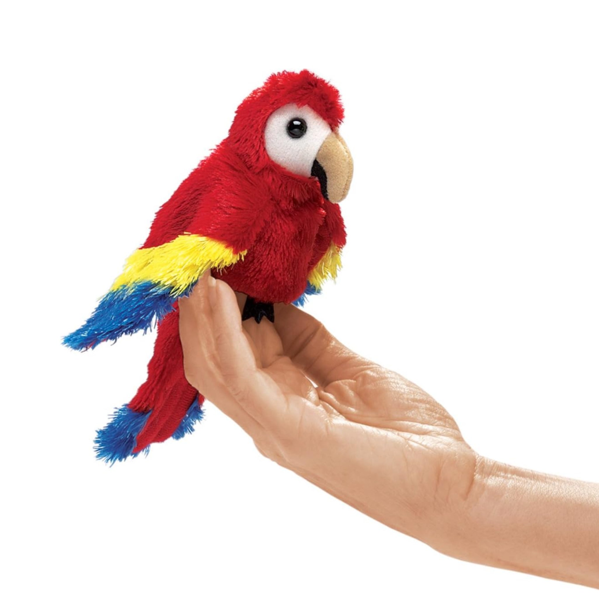 Folkmanis Scarlet Macaw Finger Puppet | The Playful Peacock
