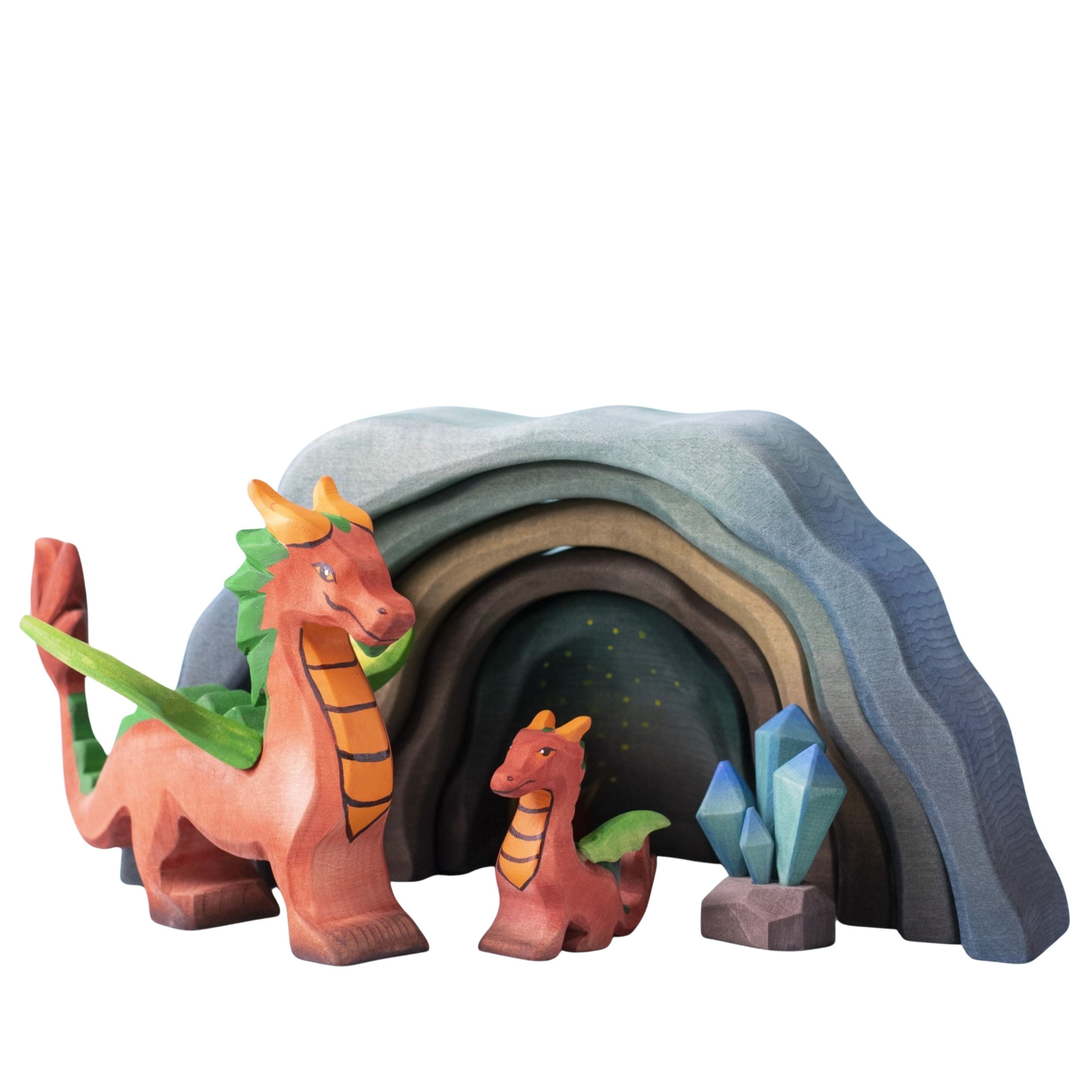 Bumbu Toys Wooden Dragons Cave Play Set | The Playful Peacock