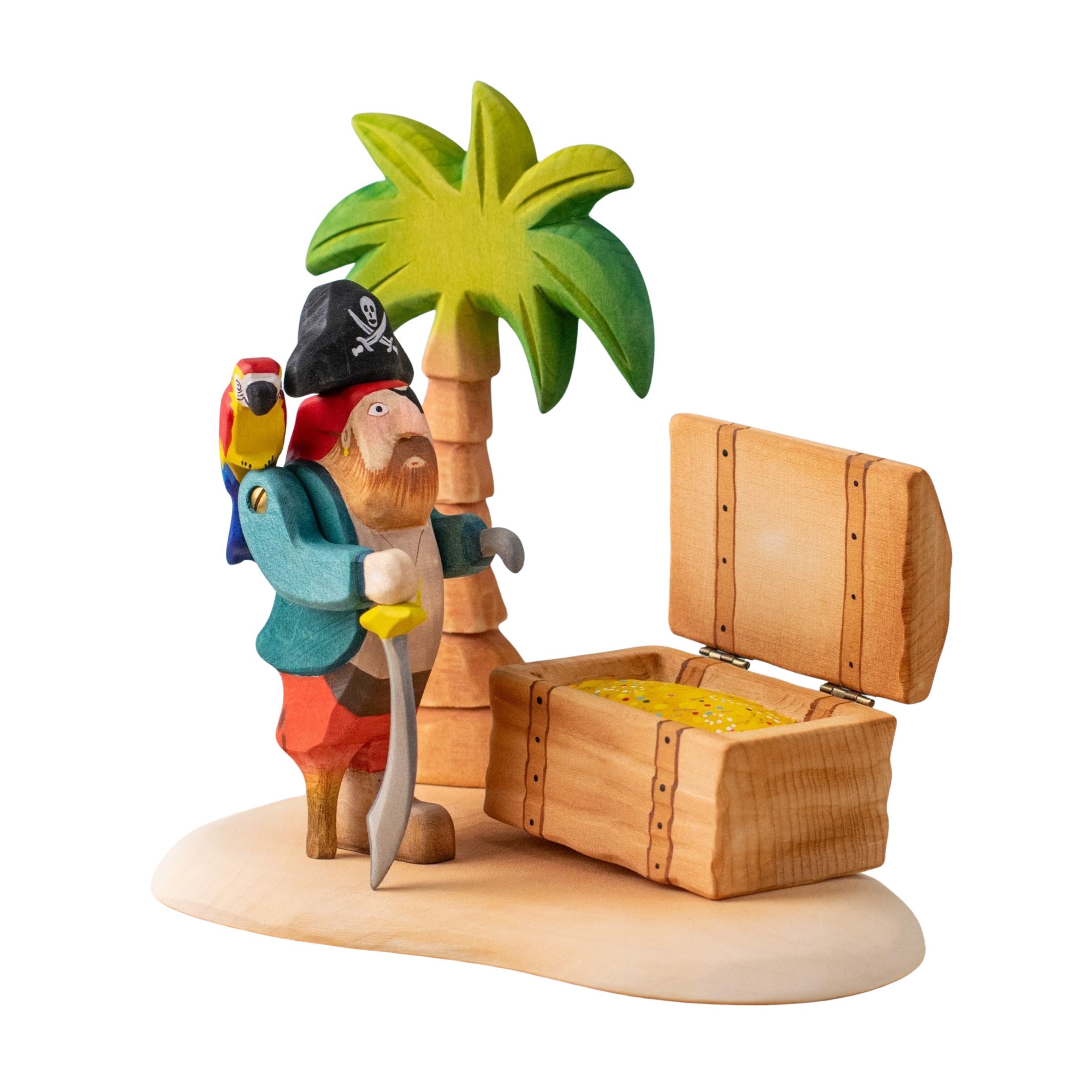 Bumbu Toys Wooden Pirate Treasure Island Set | The Playful Peacock