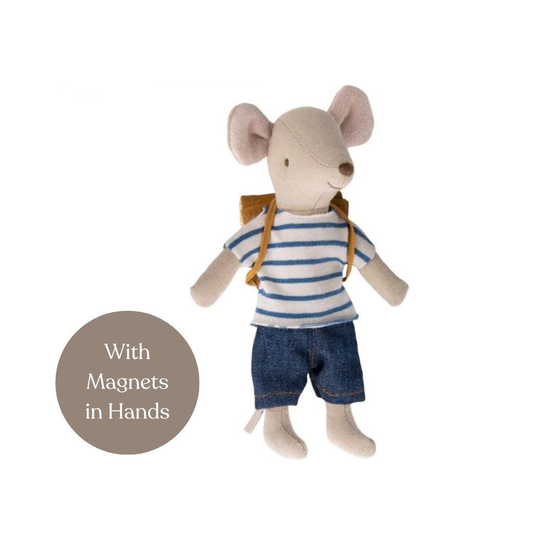 Maileg Tricycle Mouse (Big Brother) I Interactive Play Mouse with ...