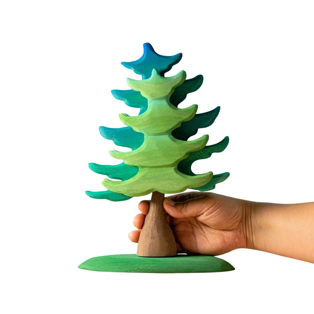 Bumbu Wooden Toys Canada I Handcrafted Large Green Spruce Tree I Unique ...