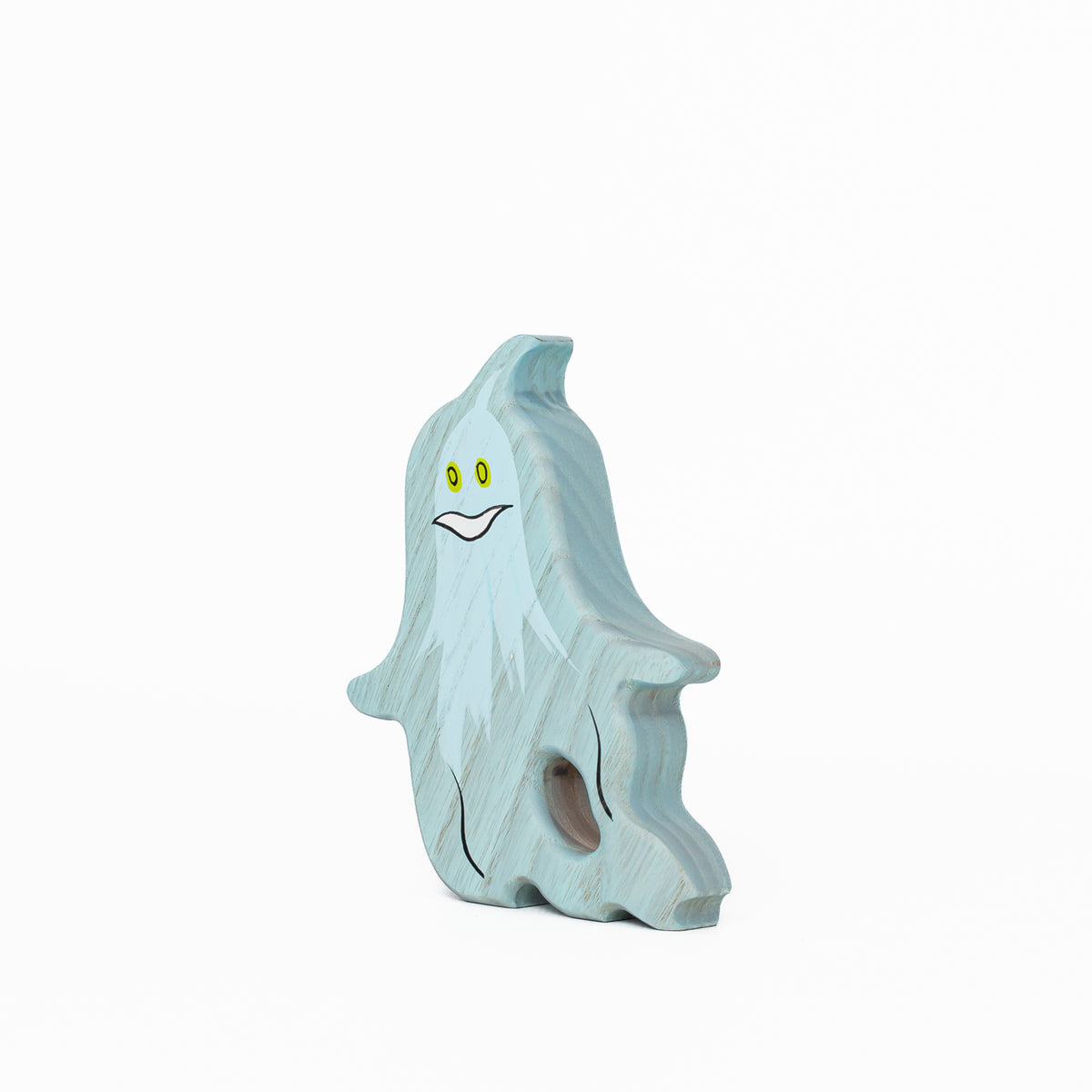 Enchanting Wooden Friendly Ghost Figure | Eco-Friendly Halloween Toy ...