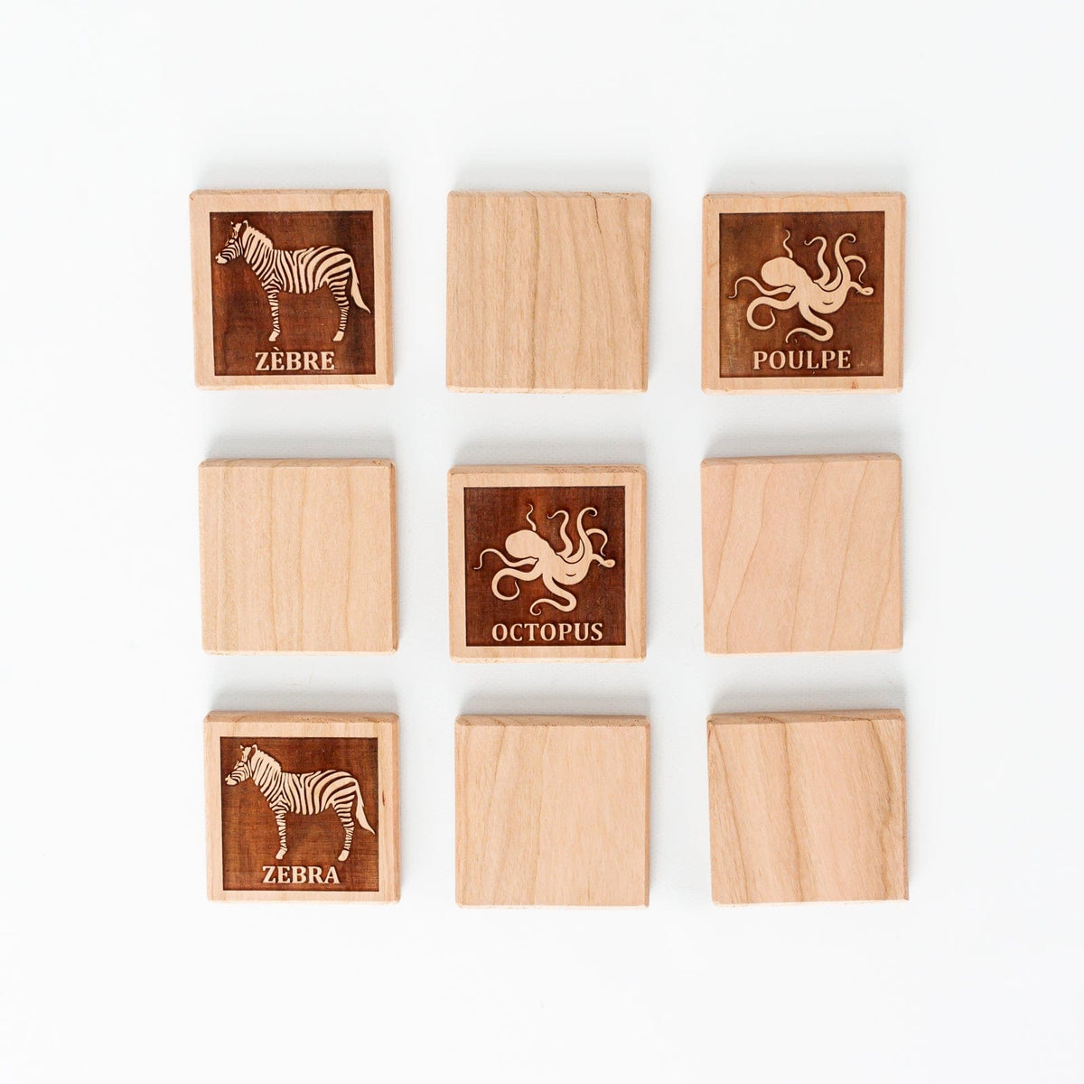 Wooden Animal Matching Memory Game | Animal Tile Games | The Playful ...