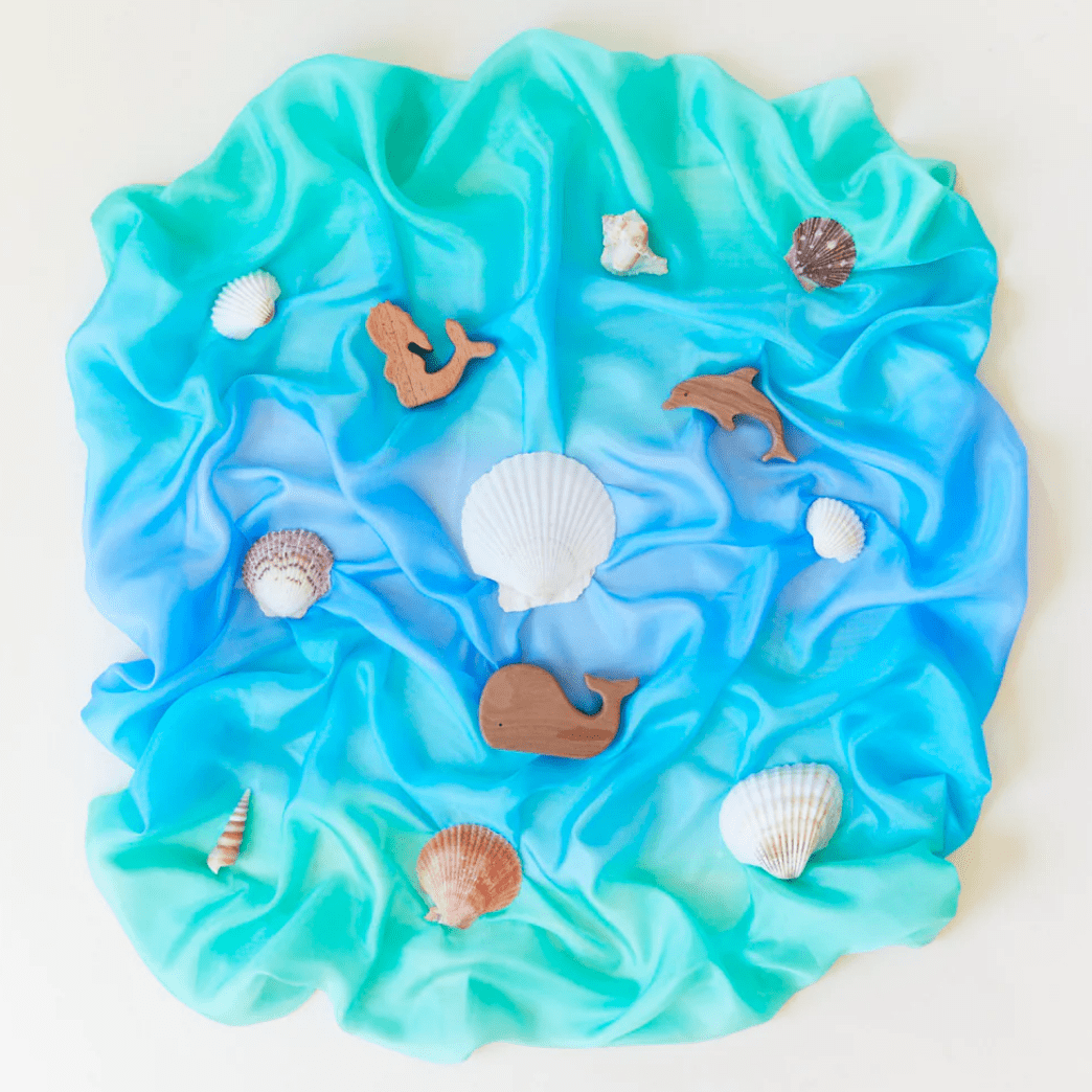 Enchanted Play Silk (Sea) by Sarah's Silks – The Playful Peacock