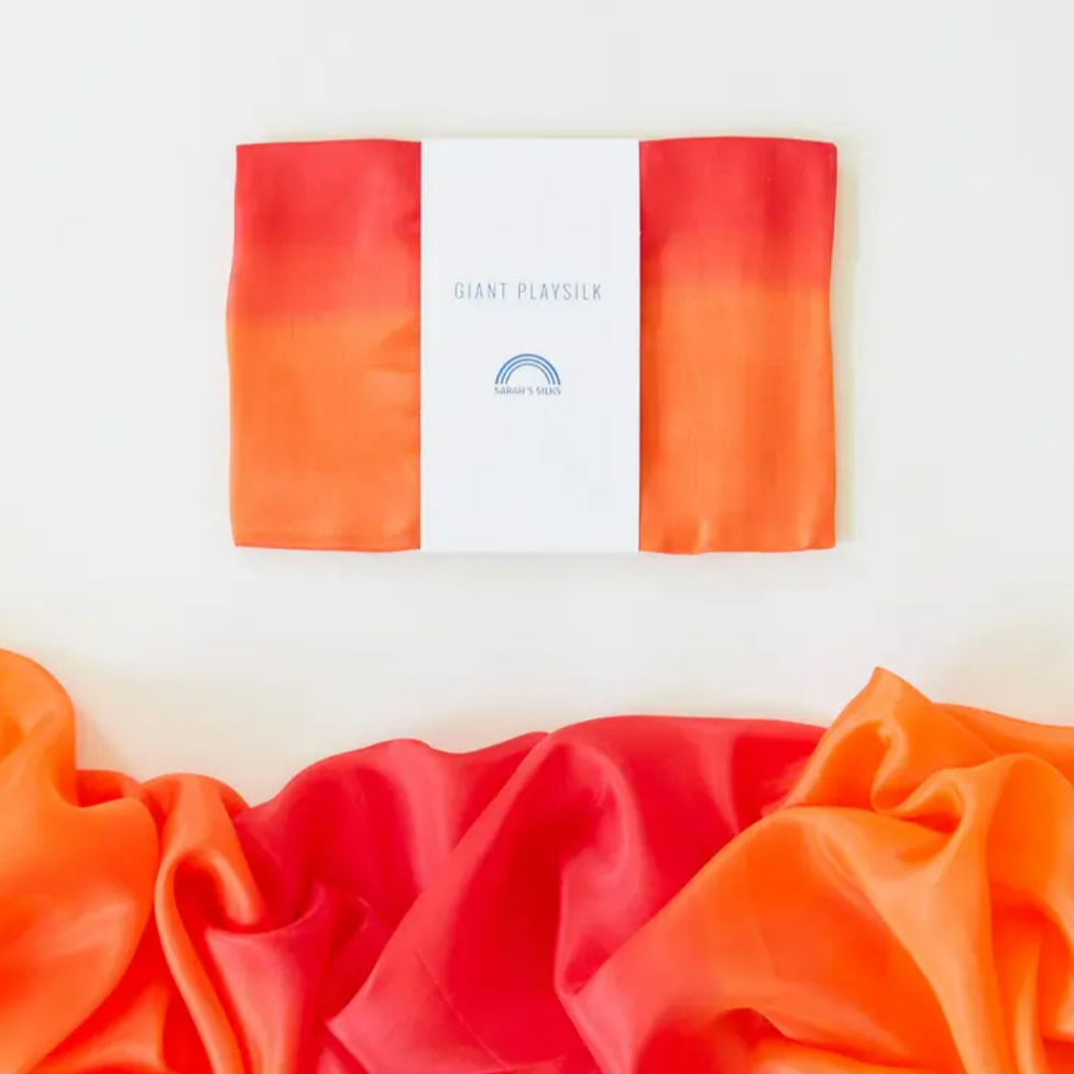 Giant Play Silk (Fire) by Sarah's Silks – The Playful Peacock