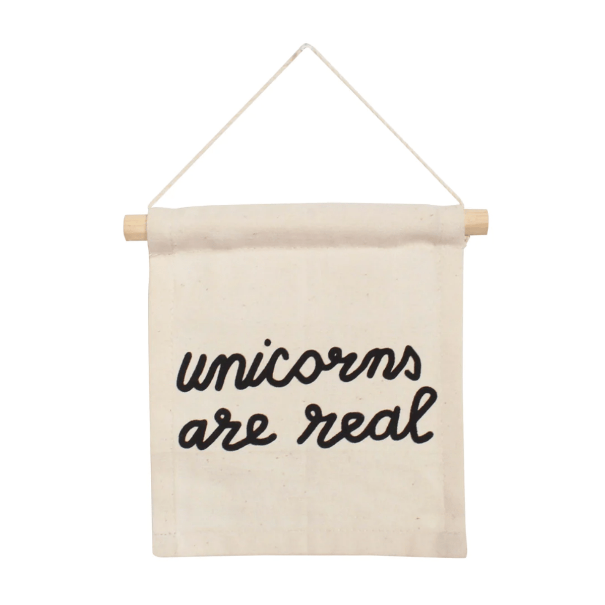 "Unicorns Are Real" Hang Sign | Canvas Wall Art | The Playful Peacock