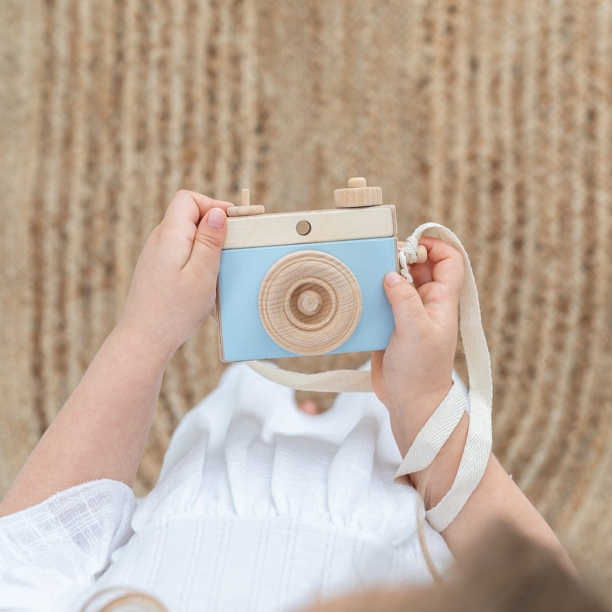 Handmade Wooden Toy Camera (Blue) | Kids Toys Online | The Playful Peacock