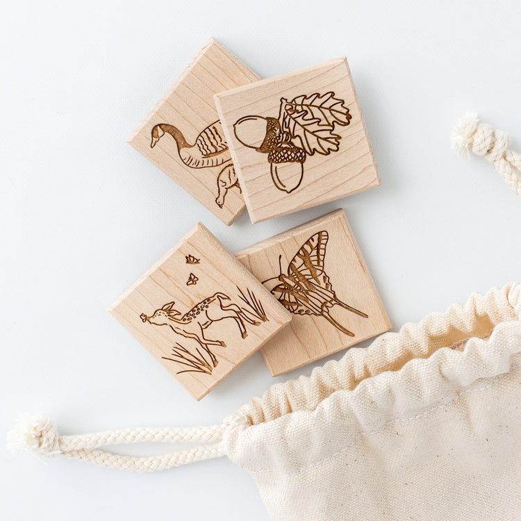 Wooden Nature-Themed Matching Memory Game (24 Tiles) - Handmade in Can ...